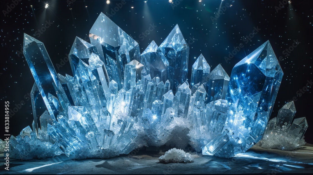 Crystal Constellations, Constellations made of crystal-like structures Stock Illustration ...