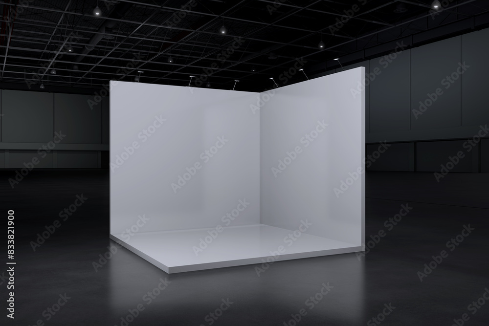 Exhibition stand for mockup and Corporate identity,Display design.Empty ...