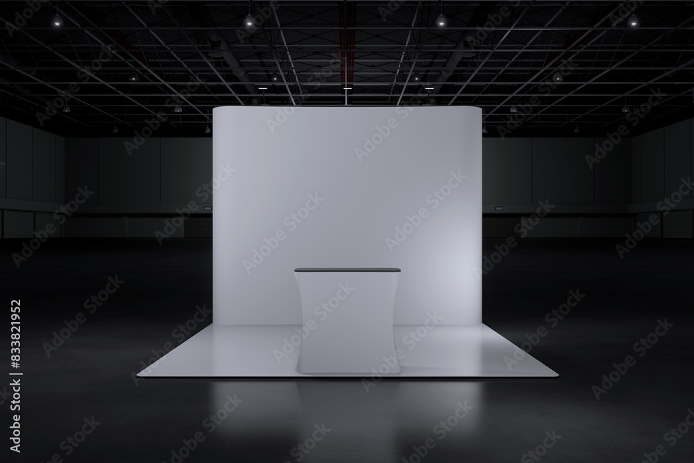 Exhibition stand for mockup and Corporate identity,Display design.Empty ...