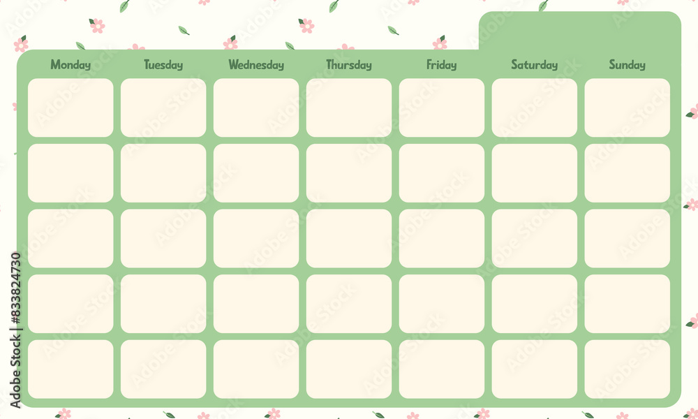 Cute kawaii printable monthly and notes taking planner journal tracker ...