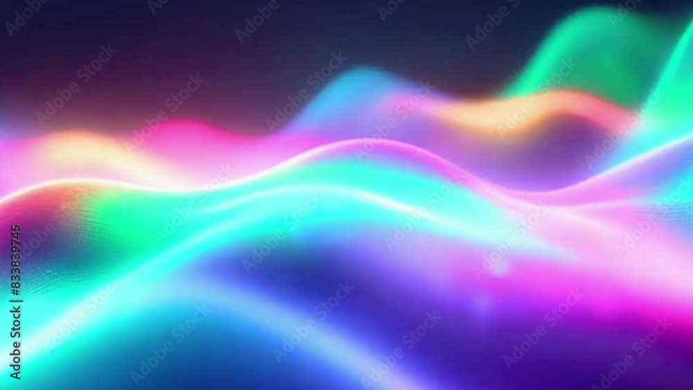 Holographic Liquid waves that split into multiple colors as they move ...