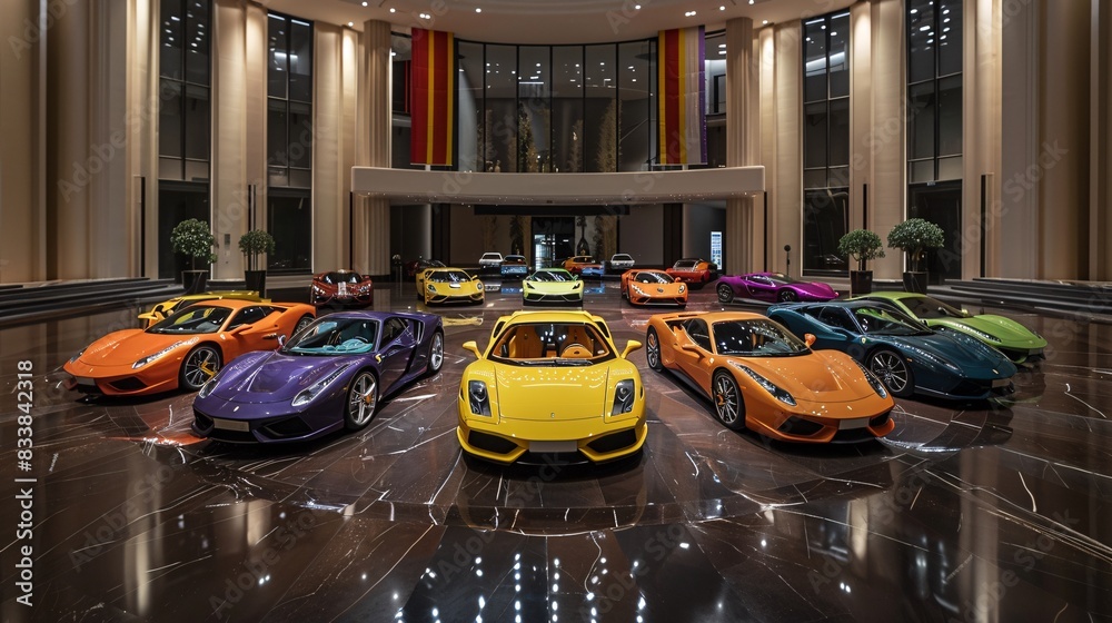 15. A collection of premium cars, each featuring different elements of ...