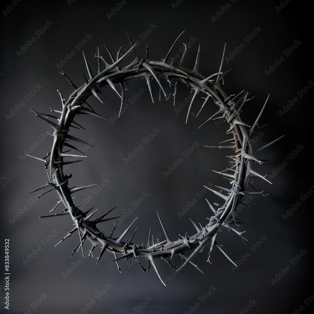 Jesus Christ thorn crown. Biblical element of crucifixion. Spiritual ...