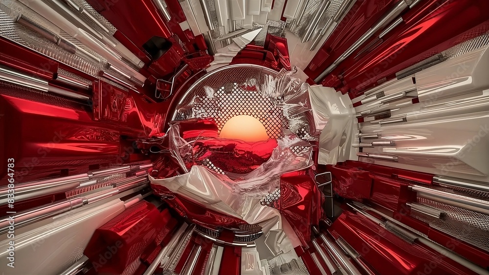 Abstract background, combining textures of metallic materials with ...