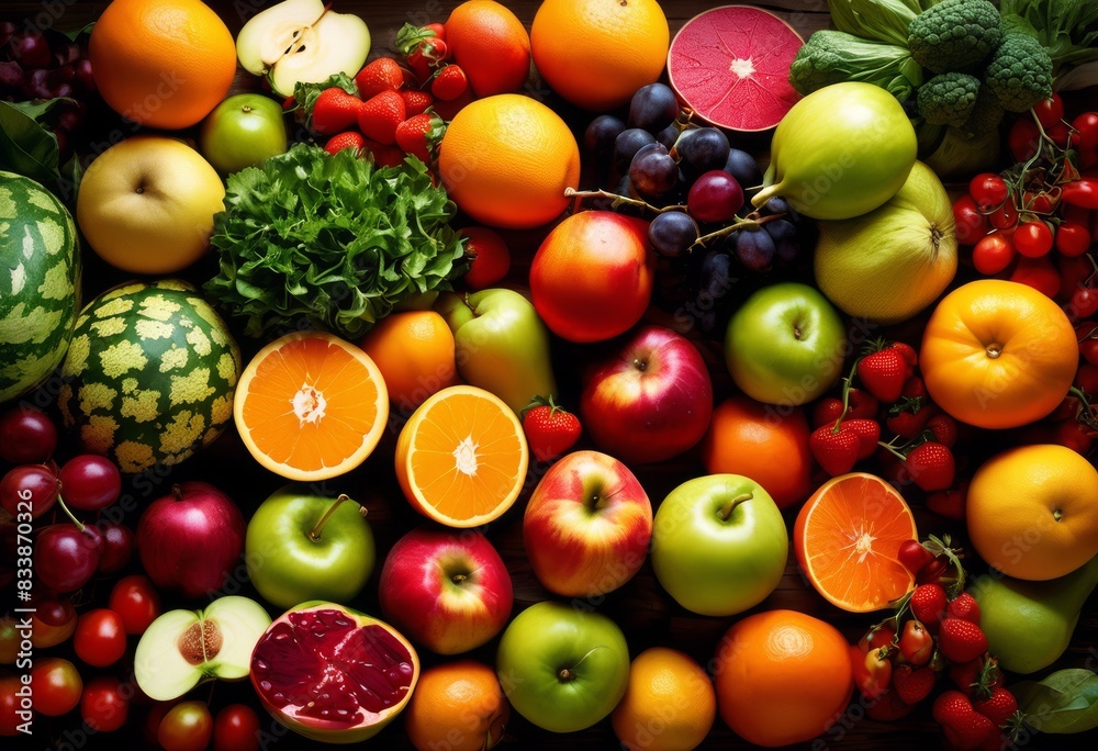 visual guide seasonal food calendar fresh fruits healthy eating concept ...