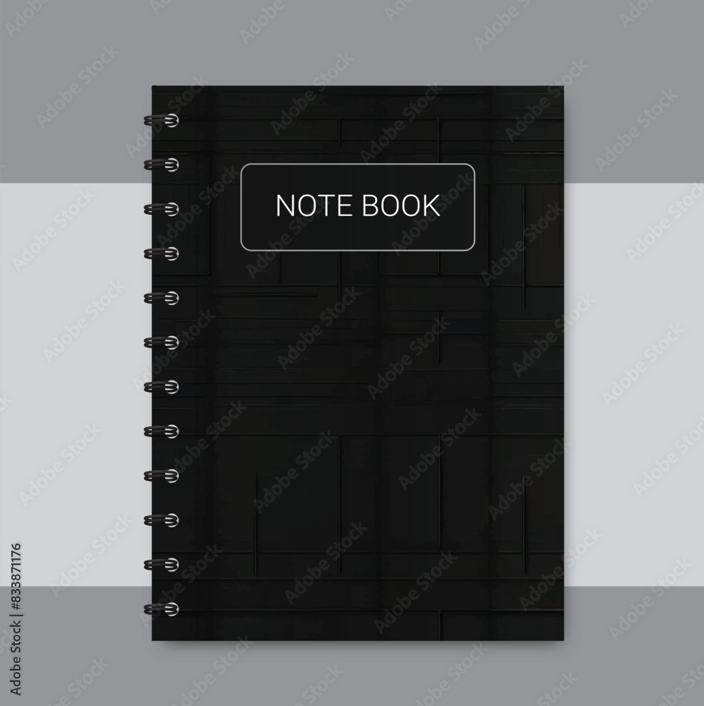 premium vector notebook cover design with free EPS mock-up book cover ...