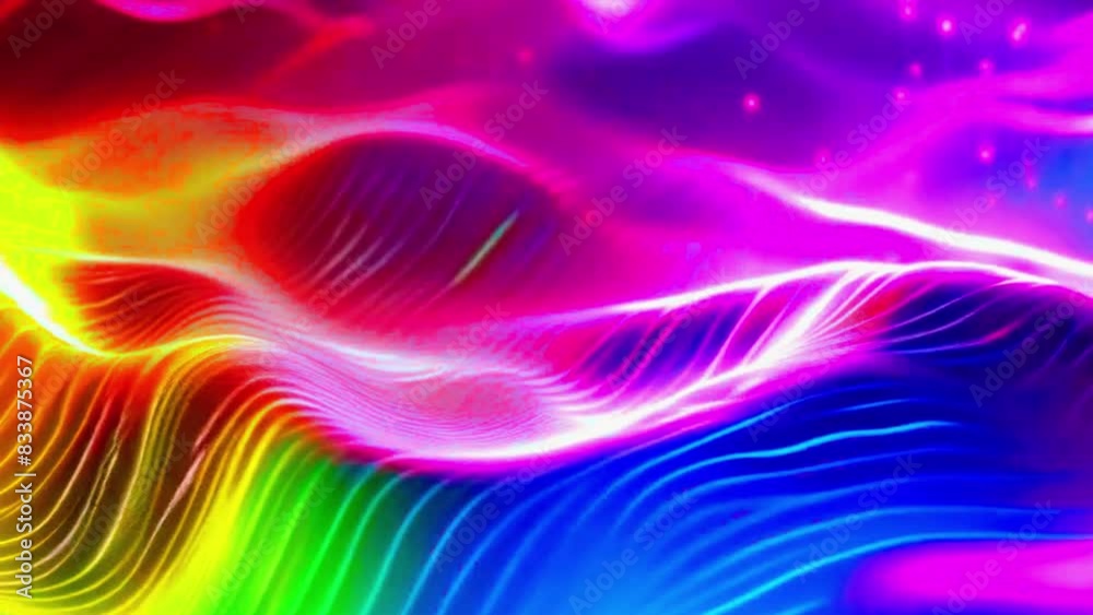 Holographic Liquid waves that split into multiple colors as they move ...