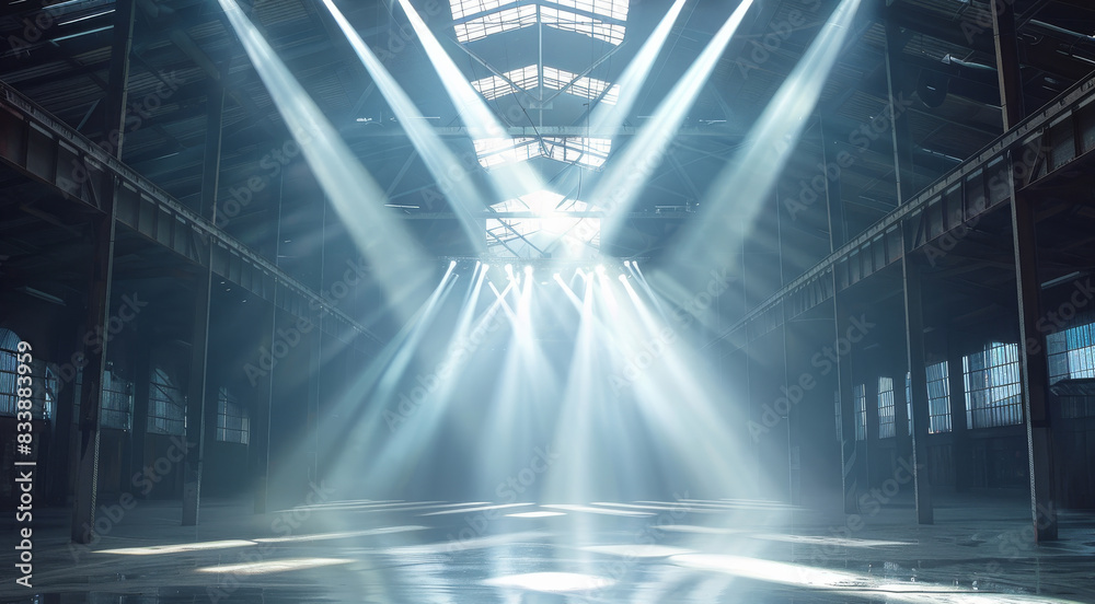 Geometric symmetrical pattern light beams gobo projection haze in the ...