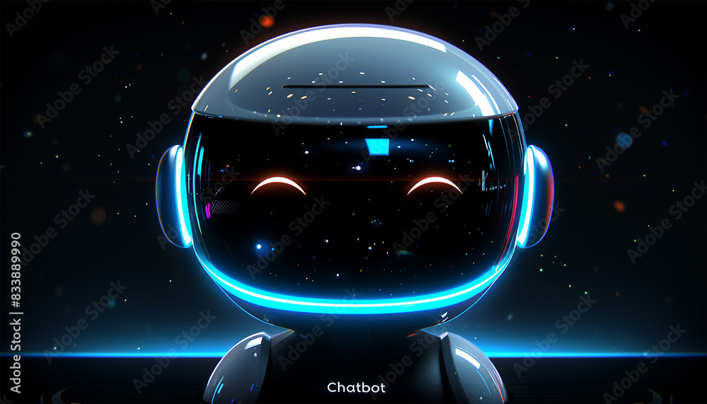 Chatbot icon animation. AI cyberspace support service. Online support ...