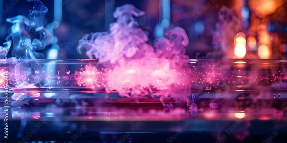 Ilustração do Stock: Model demonstrating nuclear reactions: particles ...