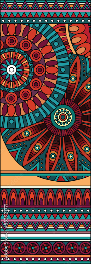 Indian ethnic pattern. traditional patterned Native American art is a ...