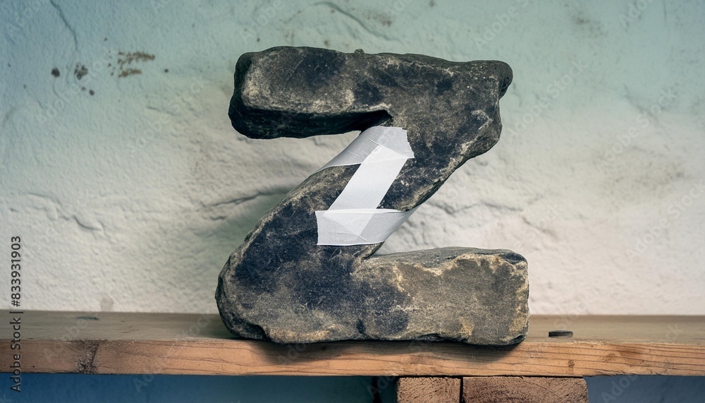 the letter z on a rock surface showing a rough and dirty sticky taped ... the letter z on a rock surface showing a rough and dirty sticky taped ...