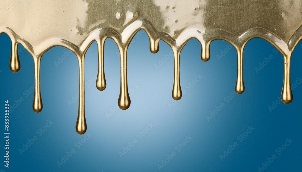 melted gold dripping isolated on transparent background cutout Stock ...