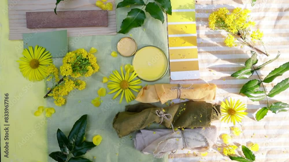 summer floral colour palette, mood board for interior design and ...