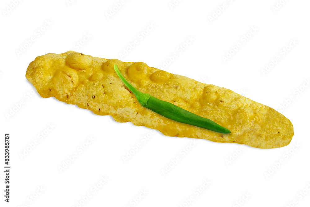 indian gujarati traditional tea time snack food fafda or fafda papdi ...