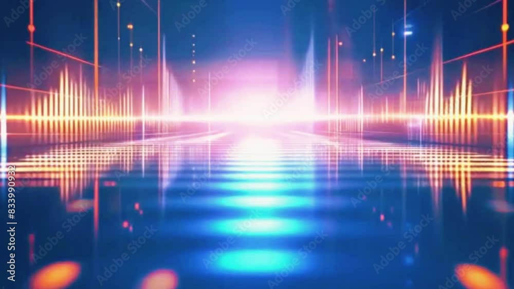 Display waveform on an old CRT monitor with scan lines and random ...