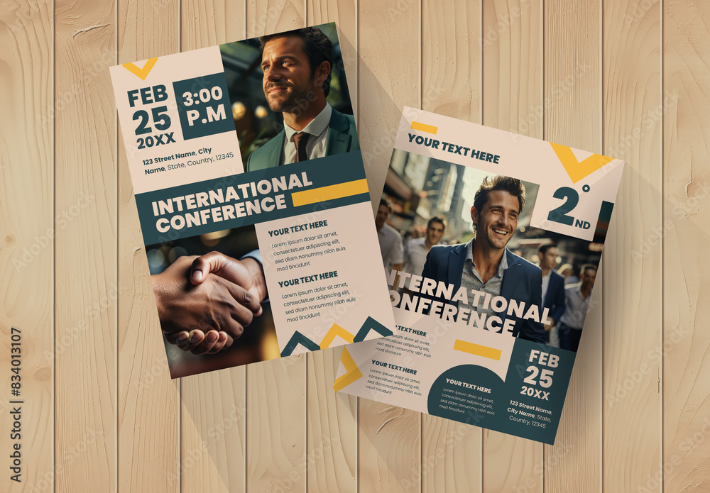 Modern Professional International Conference Flyer Template - AI ...
