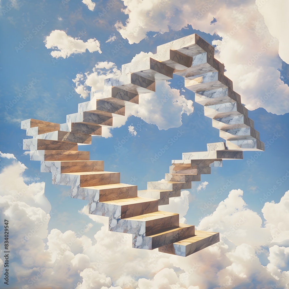 Floating Penrose Stairs A set of Penrose stairs floating Stock ...