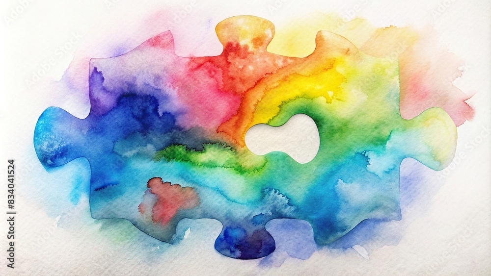 Watercolor of iconic rainbow symbol representing compassion and support ...