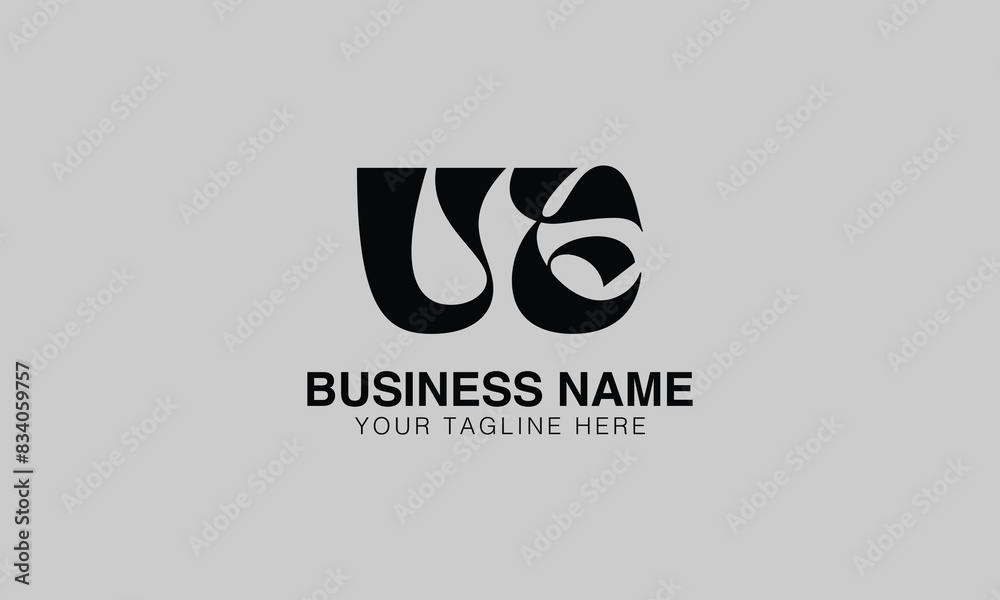 UE U ue initial logo | initial based abstract modern minimal creative logo, vector template ...