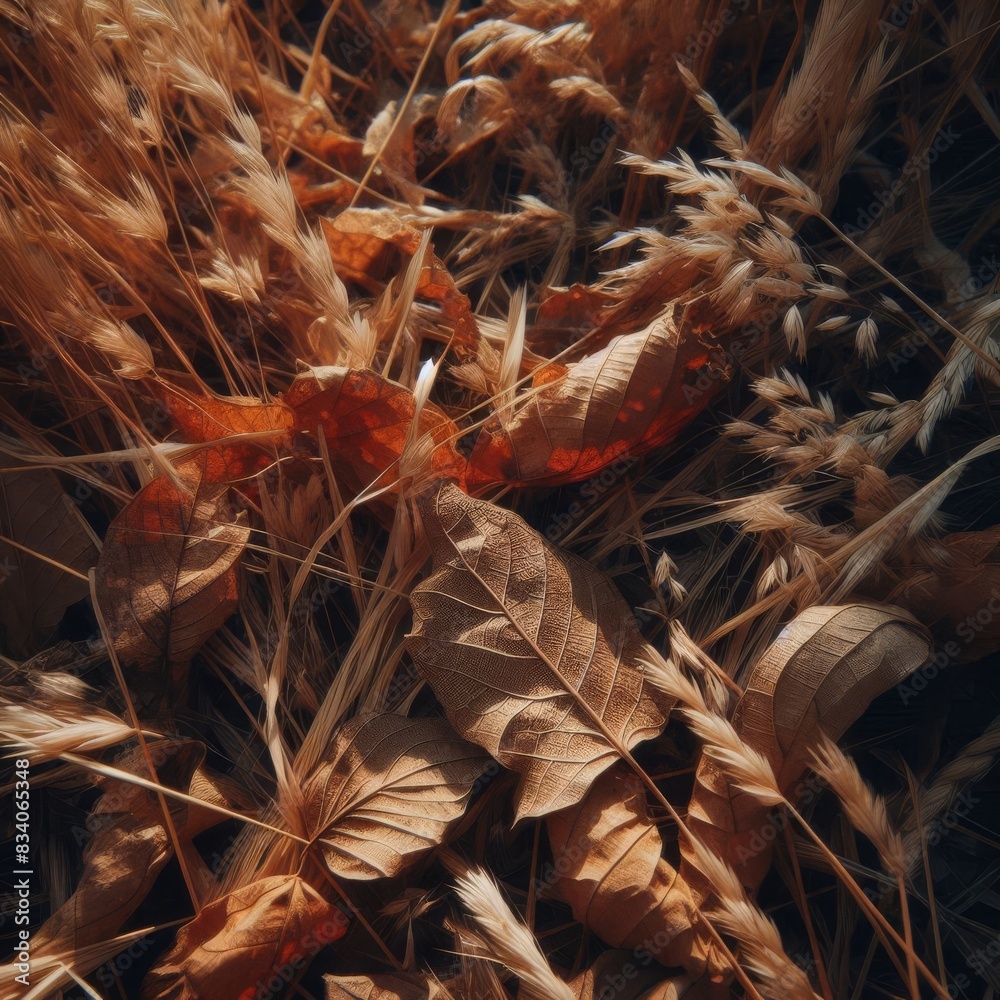 Withered Beauty: Sun-Bleached Leaves & Grass Reveal Drought's Impact ...