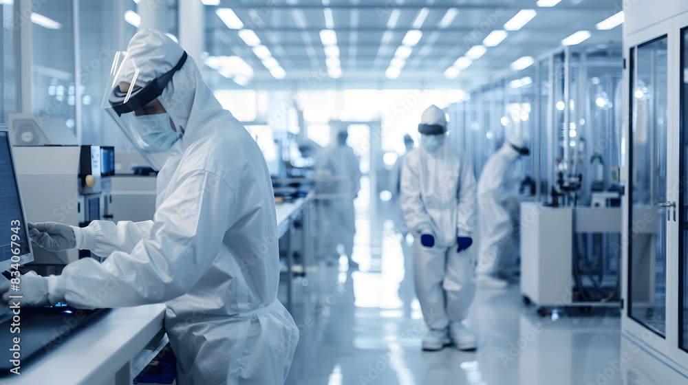Cleanroom Environment A pristine cleanroom Stock Photo | Adobe Stock