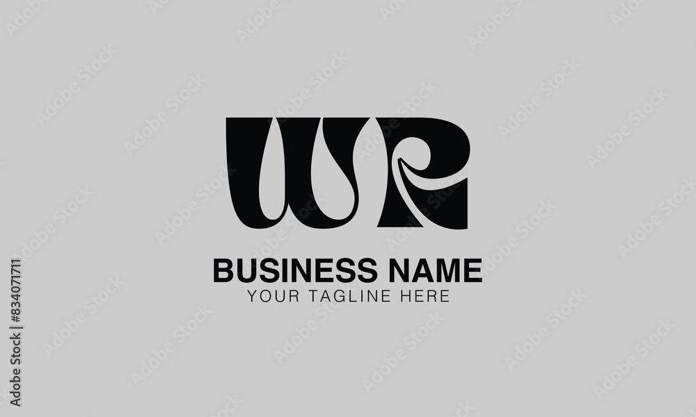 WR W wr initial logo | initial based abstract modern minimal creative ...