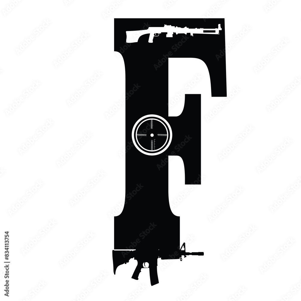 Gun Alphabet Font Letters Svg, Second Amendment Dad Rifle, 2nd ...