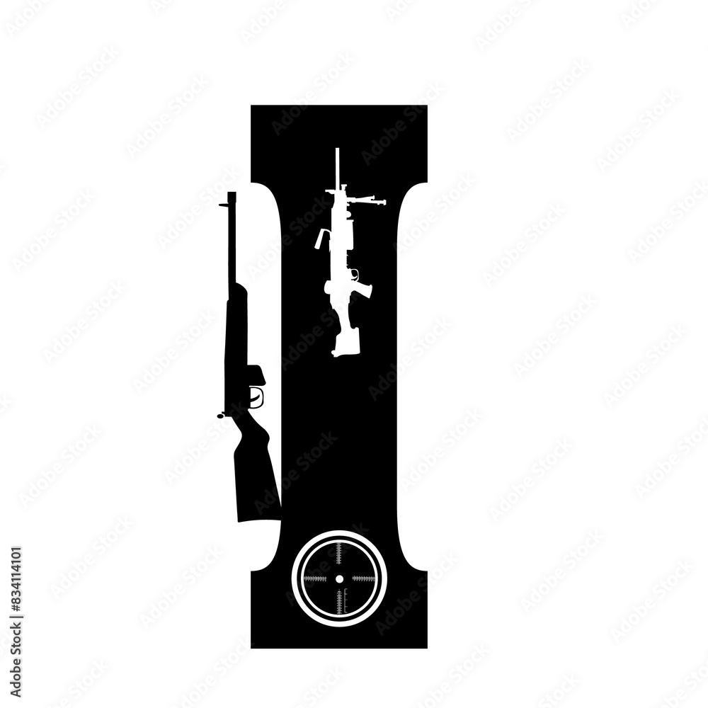 Gun Alphabet Font Letters Svg, Second Amendment Dad Rifle, 2nd ...