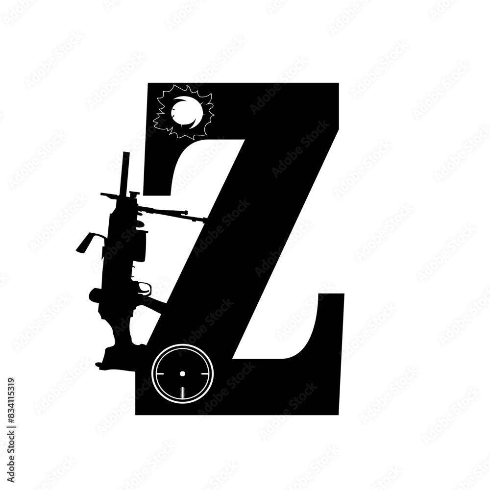 Gun Alphabet Font Letters Svg, Second Amendment Dad Rifle, 2nd ...