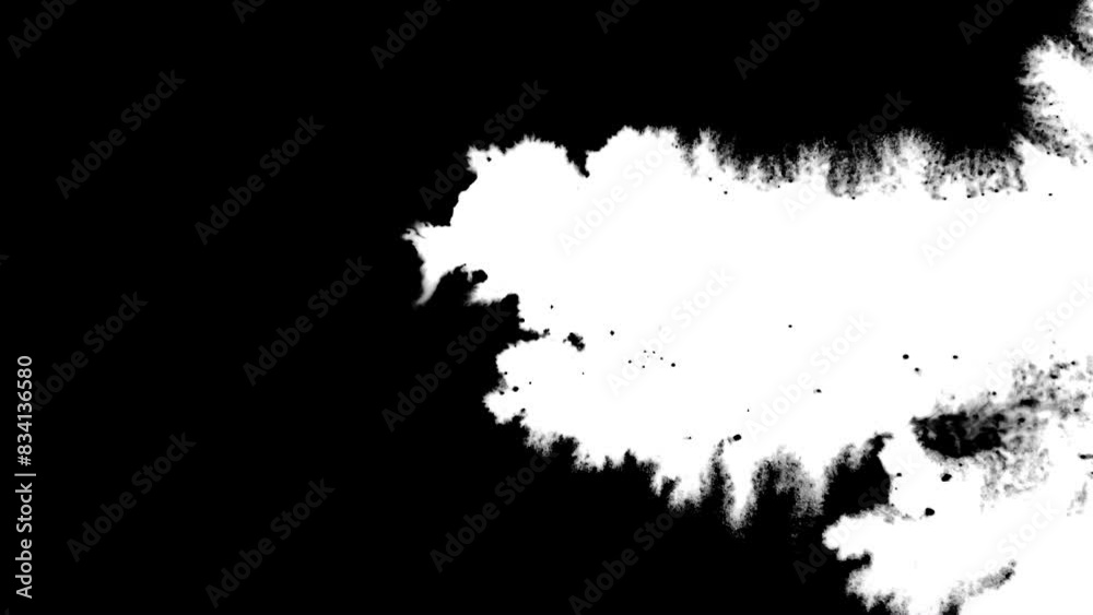 ink transition on white screen, drop texture, ink transition splatter ...