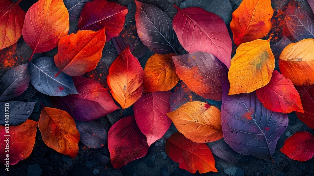 pop art fall banner, modern pop art fall banner design features layered ...