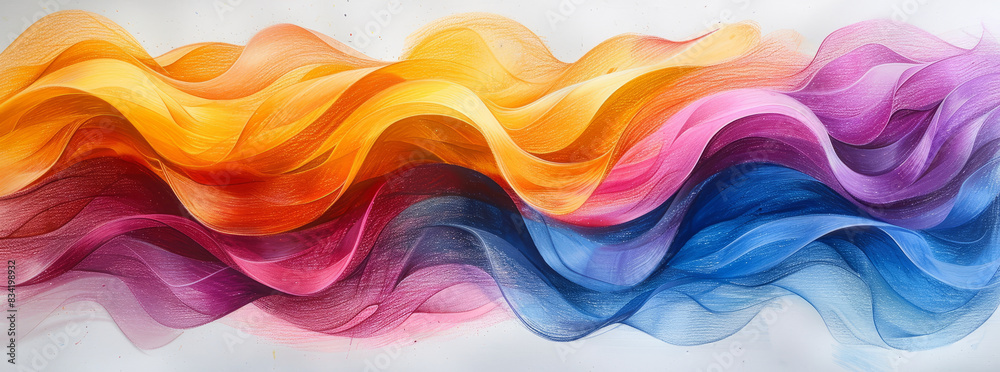 Hand drawing of colorful calligraphy and cross-hatching pattern using ...