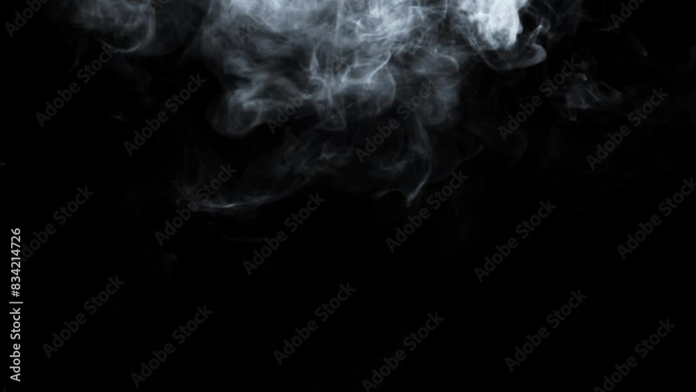Abstract white smoke in slow motion. Smoke, Cloud of cold fog in light ...