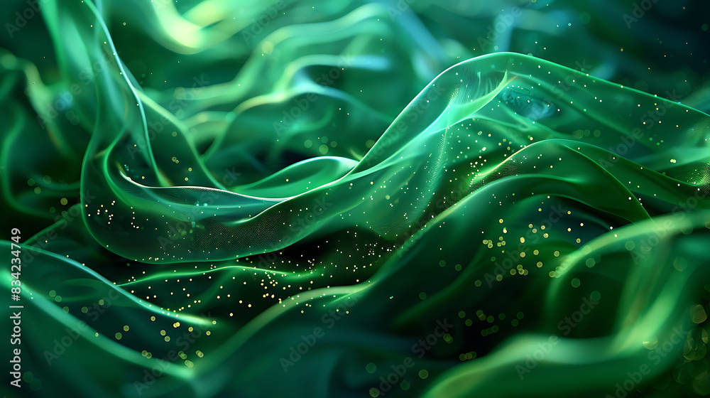 The digital representation of the dynamic, undulating surface with a ...