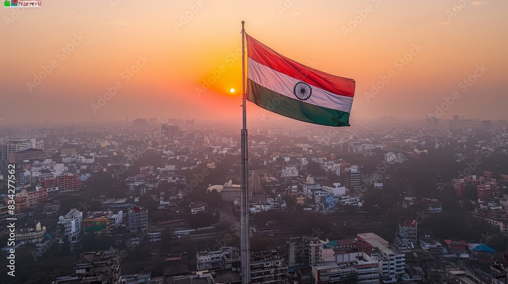Indian flag in honor of India's Independence Day. Indian flag Stock ...