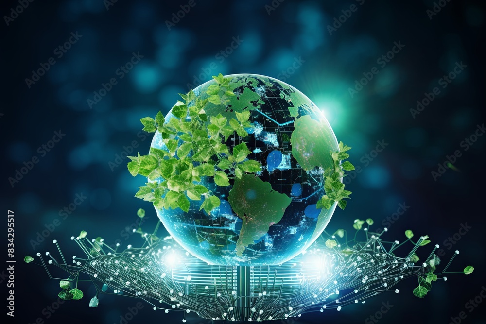 The concept of integrating AI technology for sustainability and greener ...