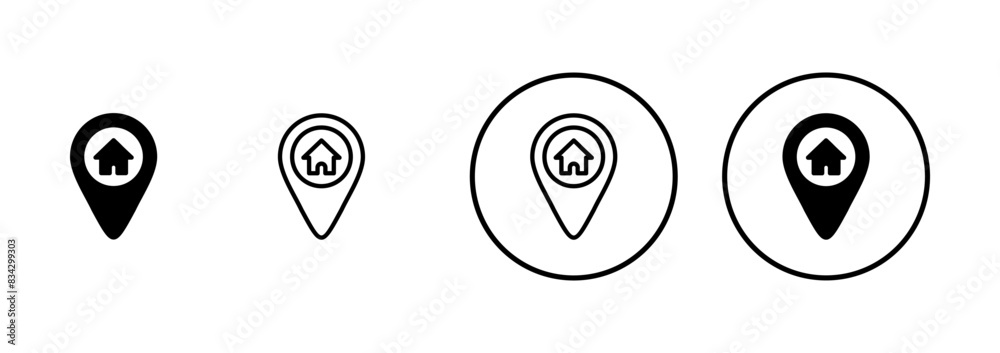 Address symbol icon vector isolated on white background . address icon ...