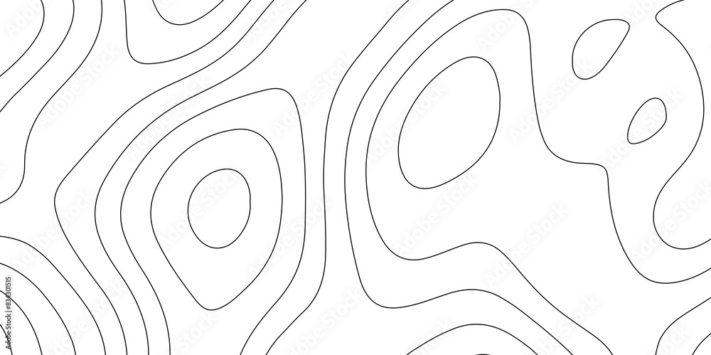 Topographic background for design black linear wave paper curved ...