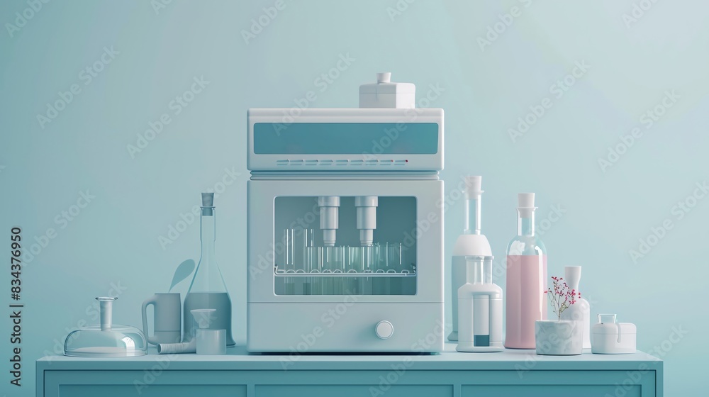 3D rendering of an icon, Lab washer Automates the cleaning of lab ...