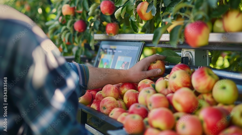 A worker monitoring a digital screen displaying realtime data of the ...