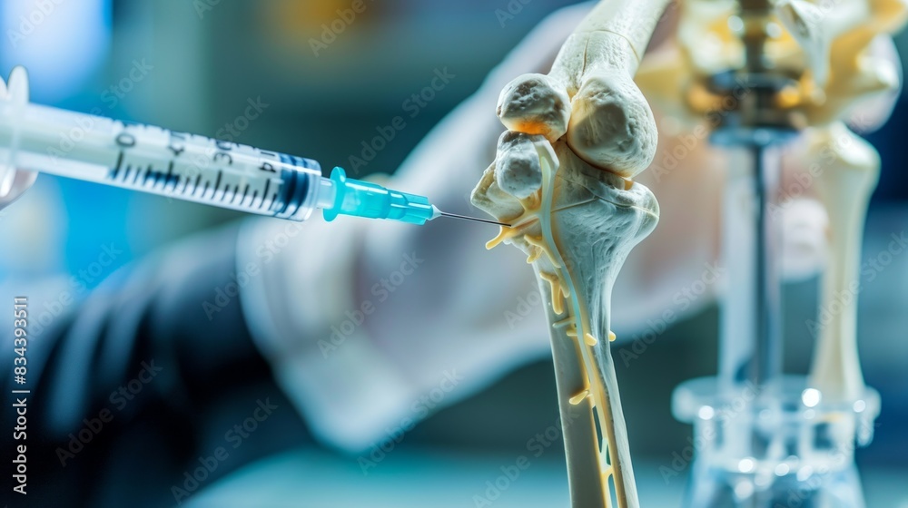 Facet joint injection, therapy against backbone injury or pain. Close ...