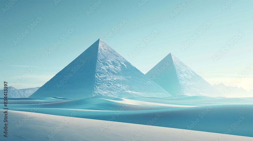 Minimalist Pyramids minimal background, Simple pyramid shapes, modern ...