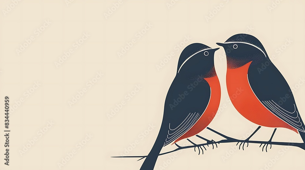 Minimalist Birds minimal background, Simple bird shapes, modern and ...