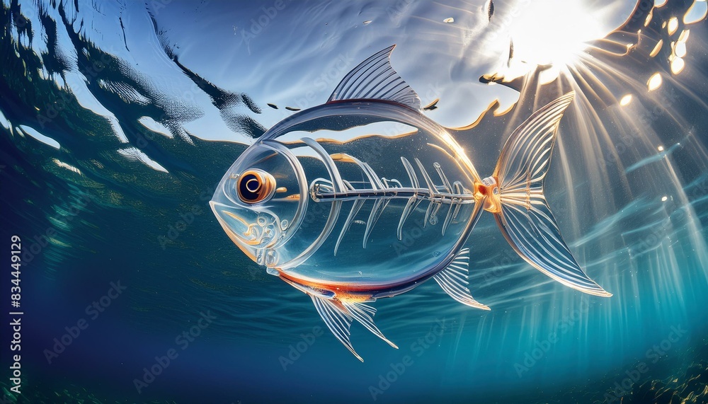 Translucent Symphony: Sea-Faring Creatures in Melted Bubbles" "Oceanic ...