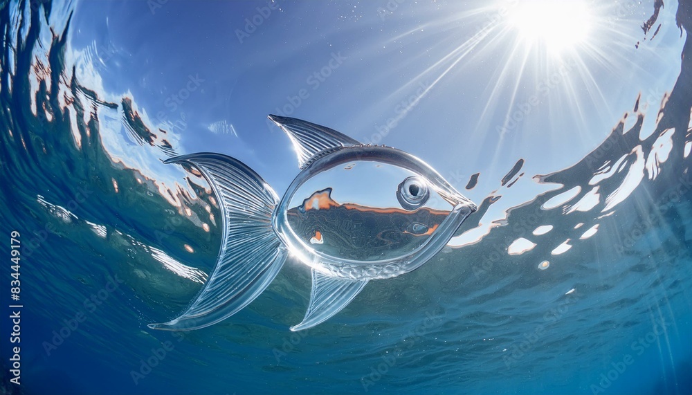 Translucent Symphony: Sea-Faring Creatures in Melted Bubbles" "Oceanic ...