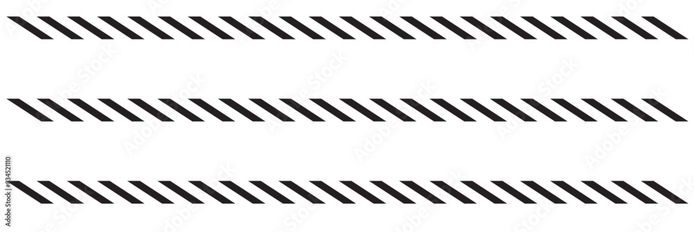 Slash line border. Diagonal parallel lines divider strip. Tilt strip ...