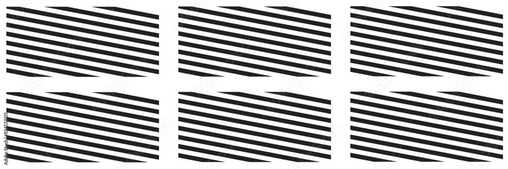 Slash line border. Diagonal parallel lines divider strip. Tilt strip ...