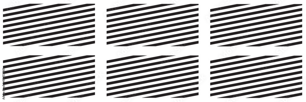 Slash line border. Diagonal parallel lines divider strip. Tilt strip ...