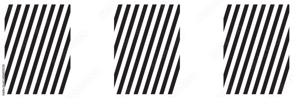 Slash line border. Diagonal parallel lines divider strip. Tilt strip ...